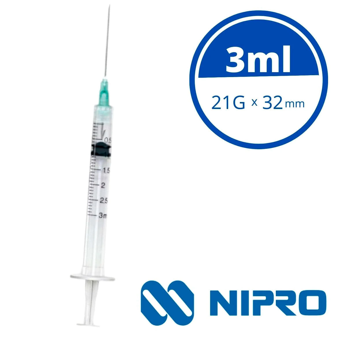 Jeringa Desechable Nipro 3Ml 21Gx32Mm – Farmacia Coyoacán