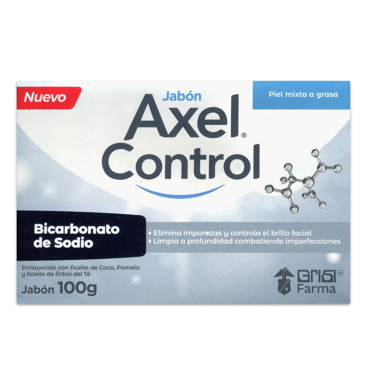 Jabón Axel Control Bicarbonato de Sodio 100 G – Farmacia Coyoacán