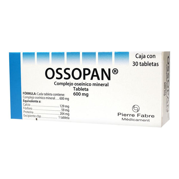 Ossopan 600 Mg 30 Tabletas – Farmacia Coyoacán