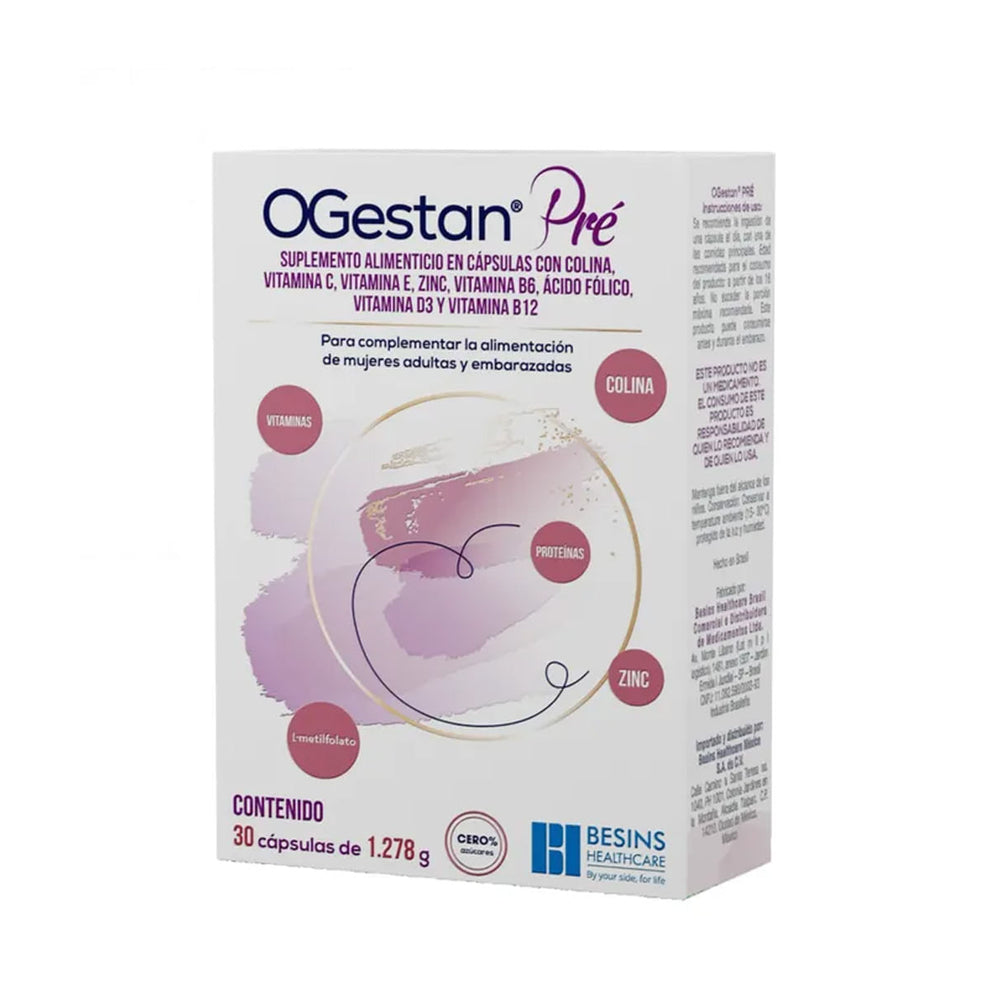 Ogestan Pre-Suplemento Alimenticio 30 Cápsulas – Farmacia Coyoacán