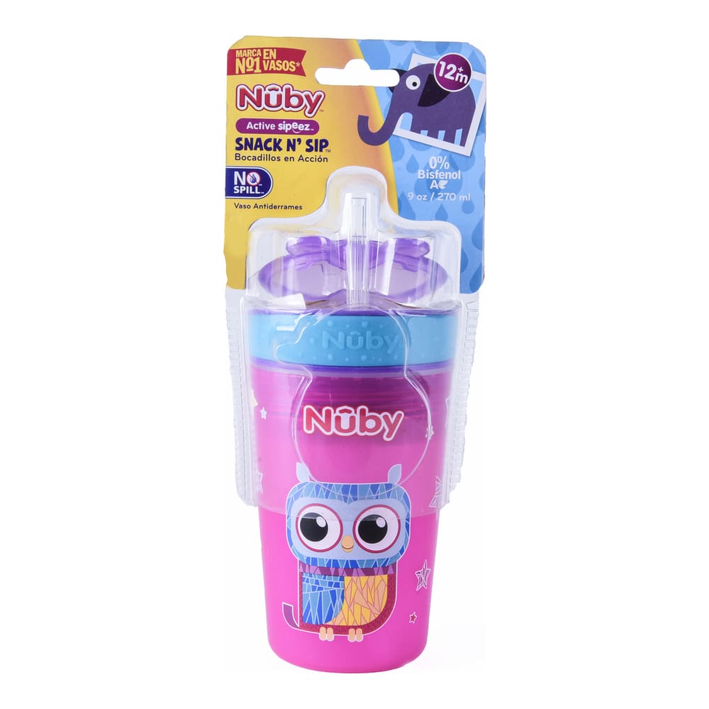 Vaso Nuby Snack N´sip Antiderrames 9 Onzas – Farmacia Coyoacán