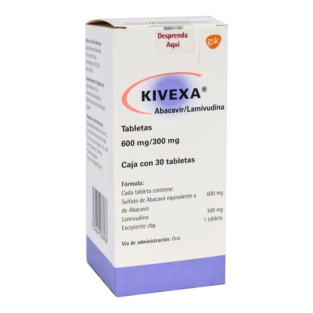 Kivexa 300/600 Mg 30 Comprimidos – Farmacia Coyoacán