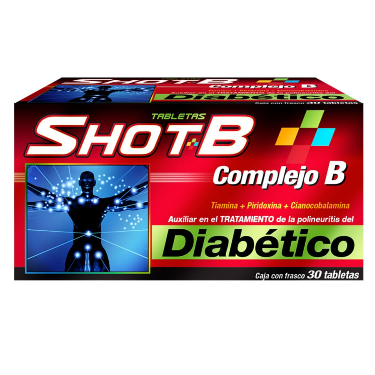 Shot B Diabético 30 Tabletas – Farmacia Coyoacán