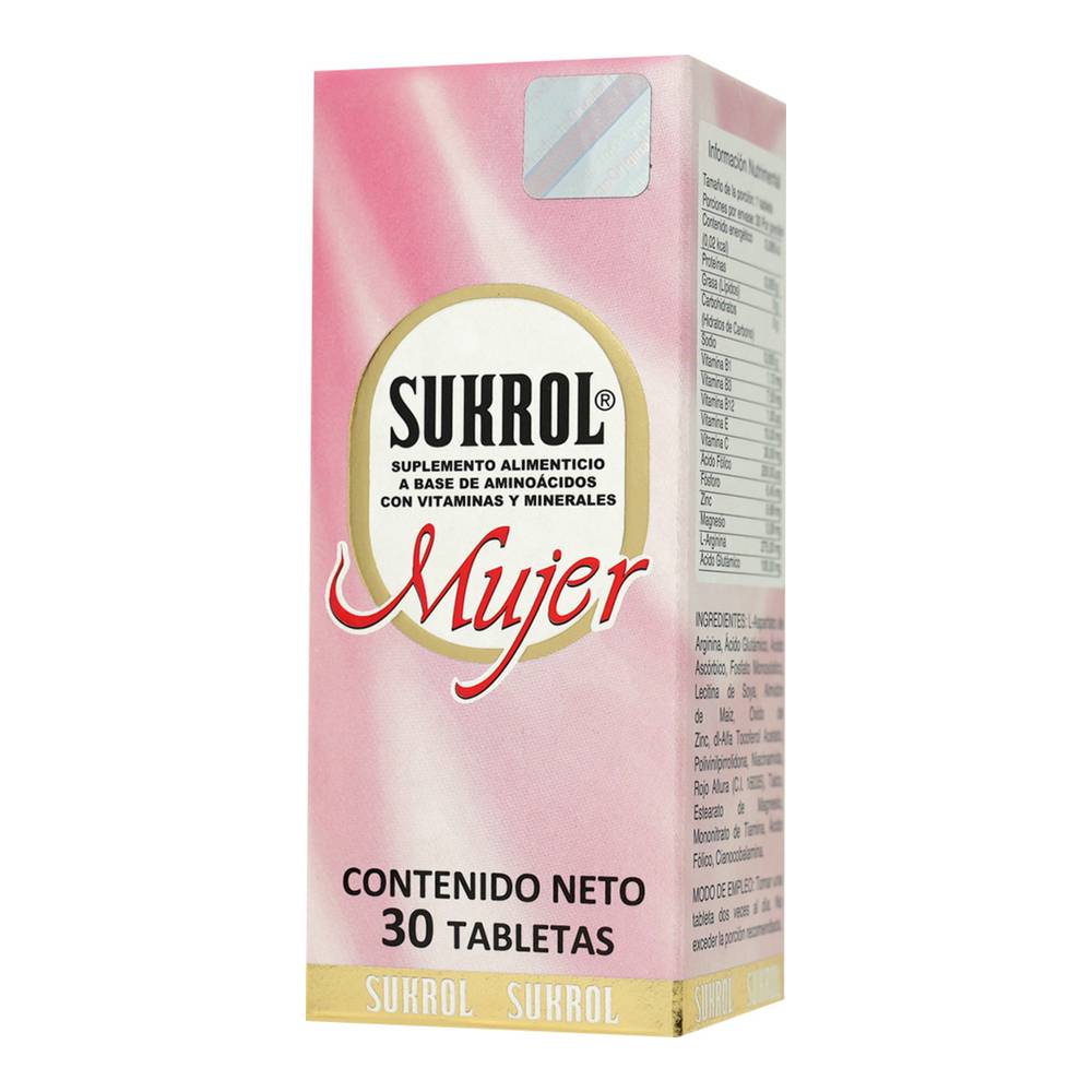 Sukrol Mujer Suplemento Alimenticio 30 Tabletas – Farmacia Coyoacán