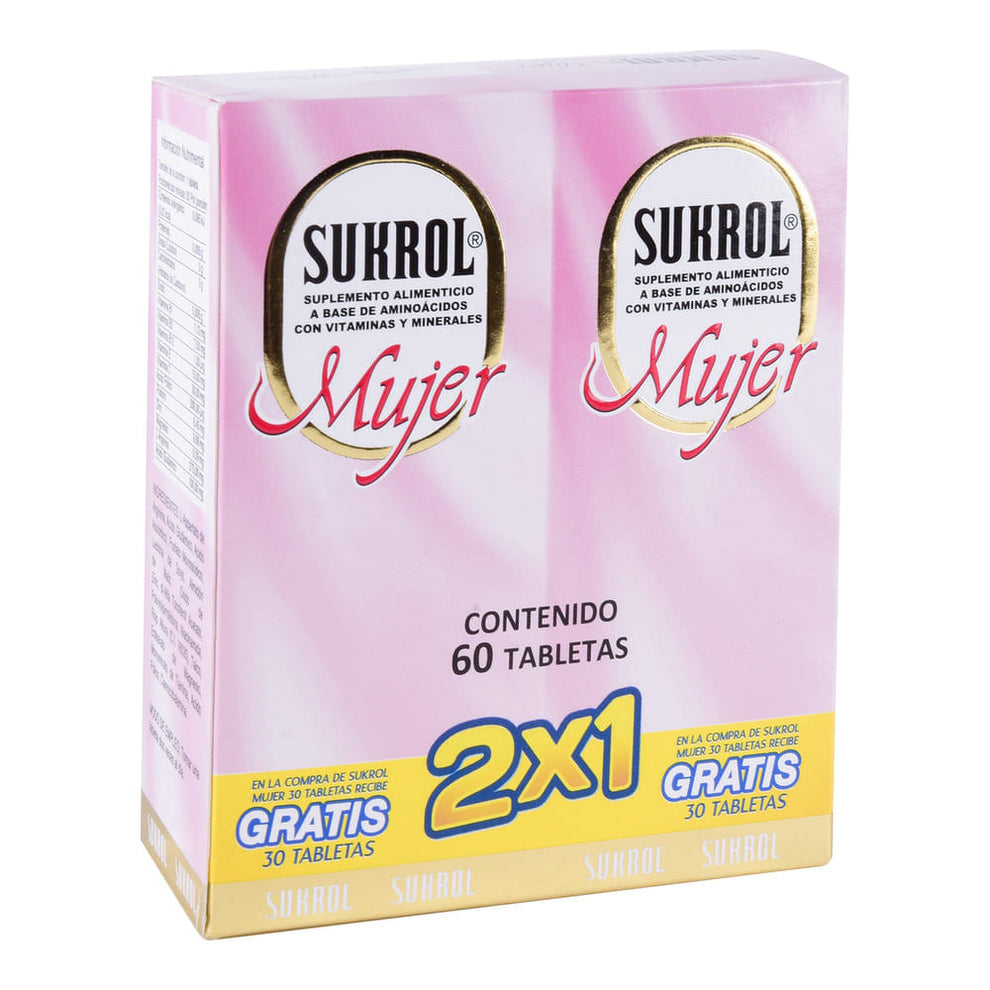 Sukrol Muj Suplemento Alimenticio 30 Tabletas 2X1 – Farmacia Coyoacán