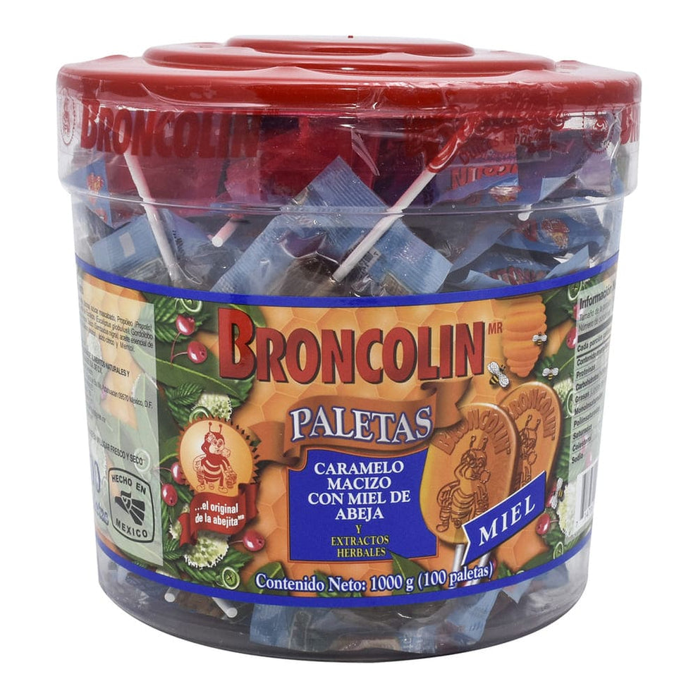 Paleta Broncolín Miel Vitrol 100 Piezas – Farmacia Coyoacán