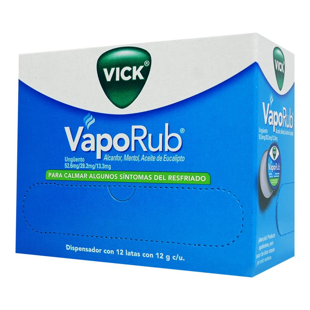Vick VapoRub Ungüento 12 Piezas de 12 G – Farmacia Coyoacán