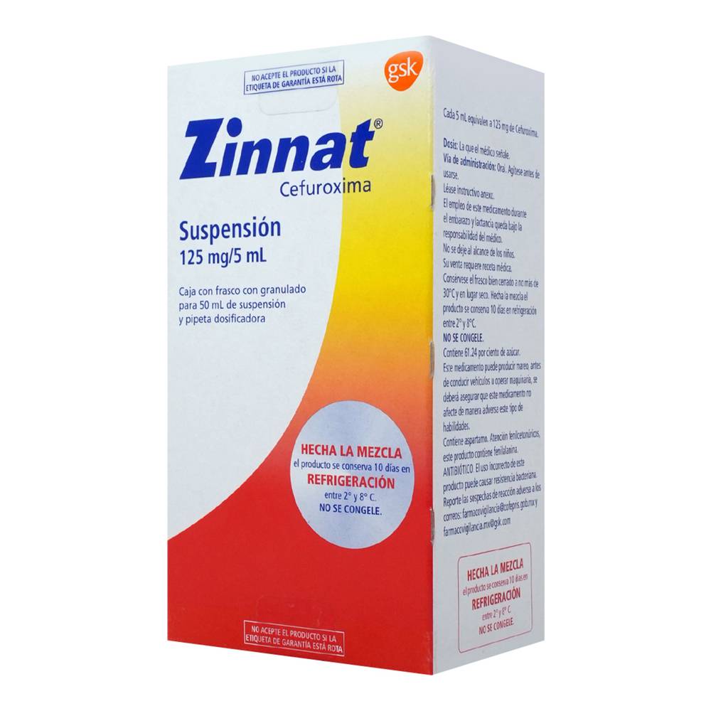 Zinnat 125 Mg Suspensión 50 Ml – Farmacia Coyoacán