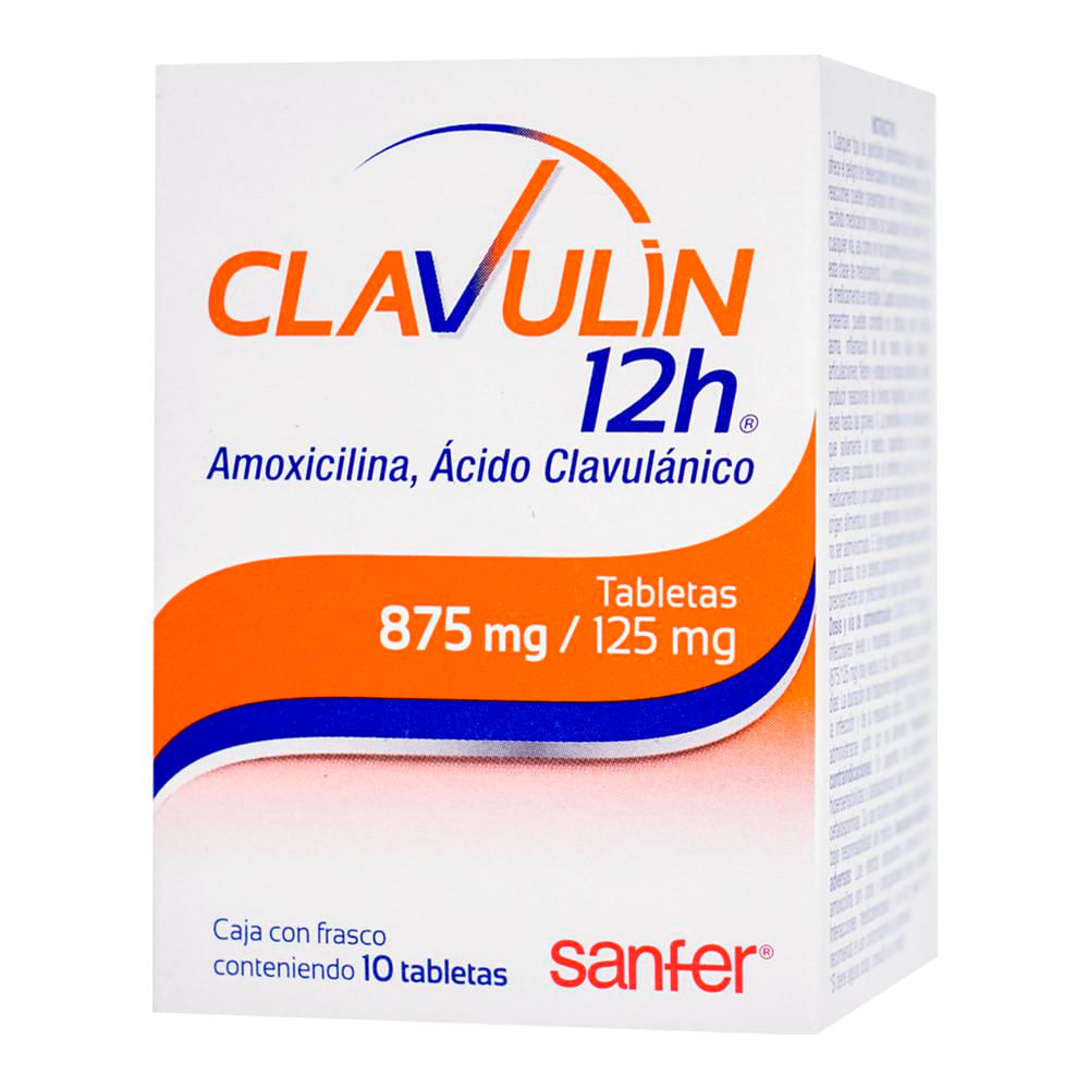 Clavulin 12H 875/125 Mg 10 Tabletas – Farmacia Coyoacán