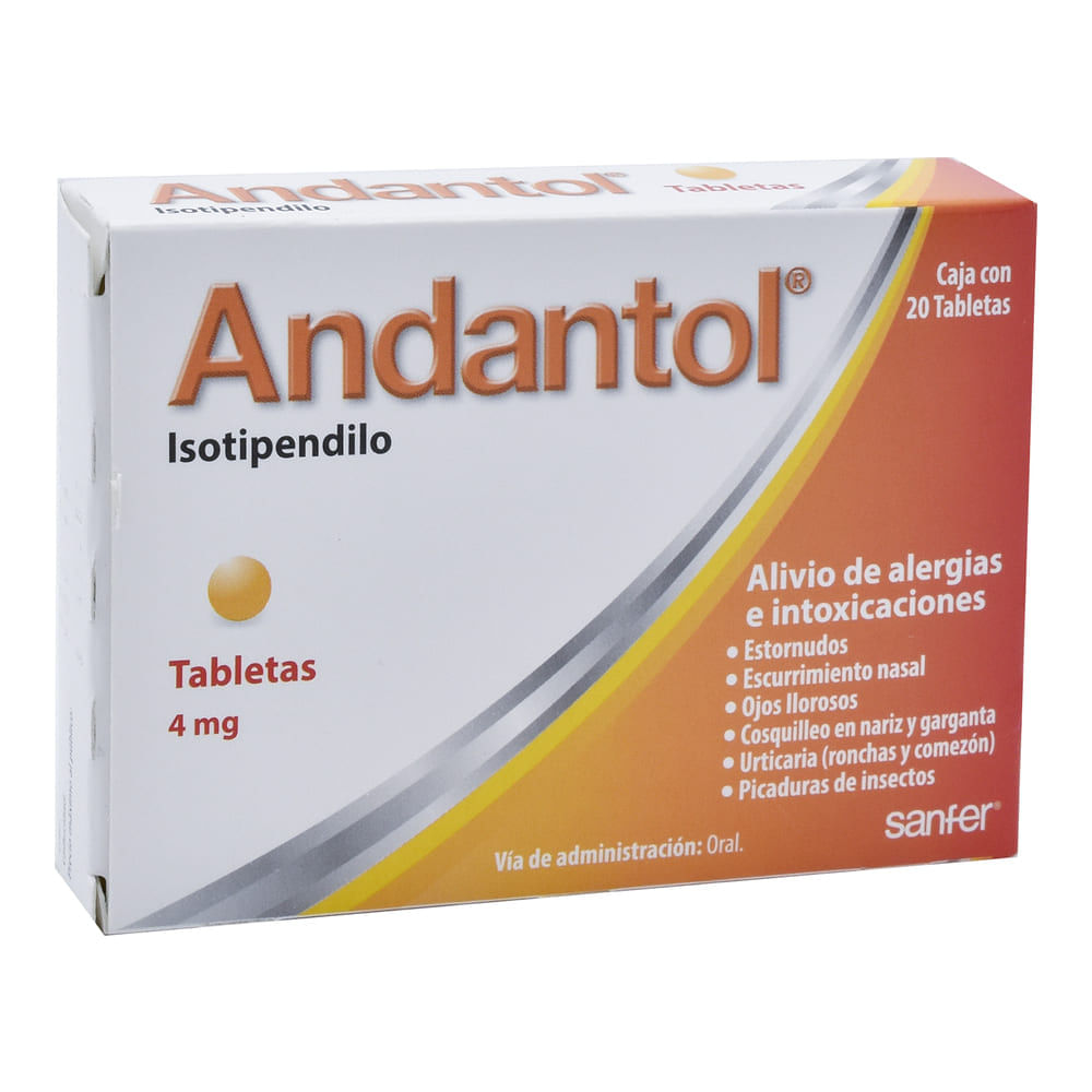 Andantol 4 Mg 20 Tabletas – Farmacia Coyoacán