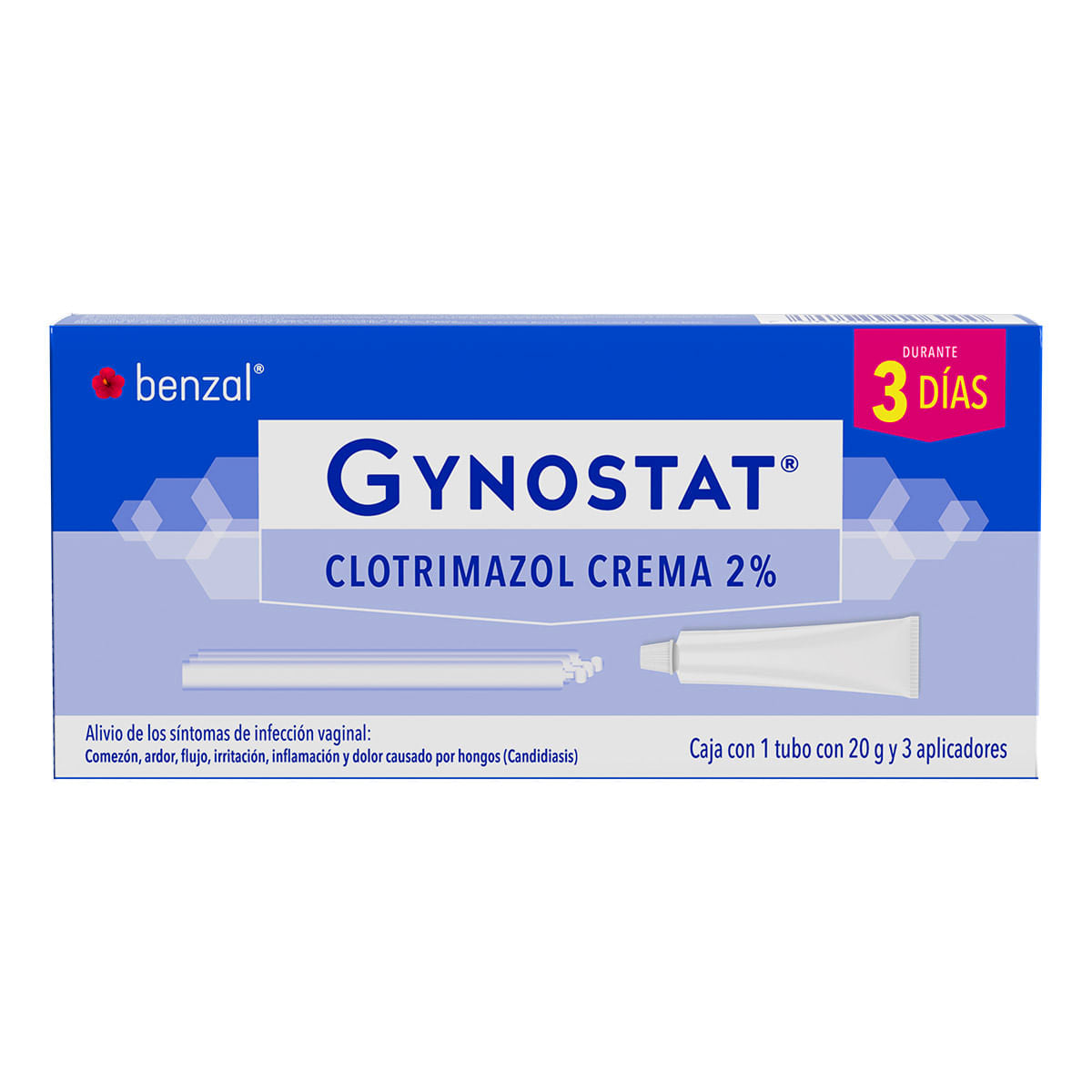 Benzal Gynostat Clotrimazol Crema 2% Tubo Con 20 g – Farmacia Coyoacán
