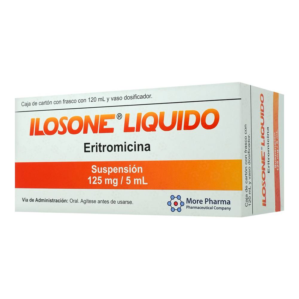 Ilosone Líquido 125 Mg Suspensión 120 Ml – Farmacia Coyoacán