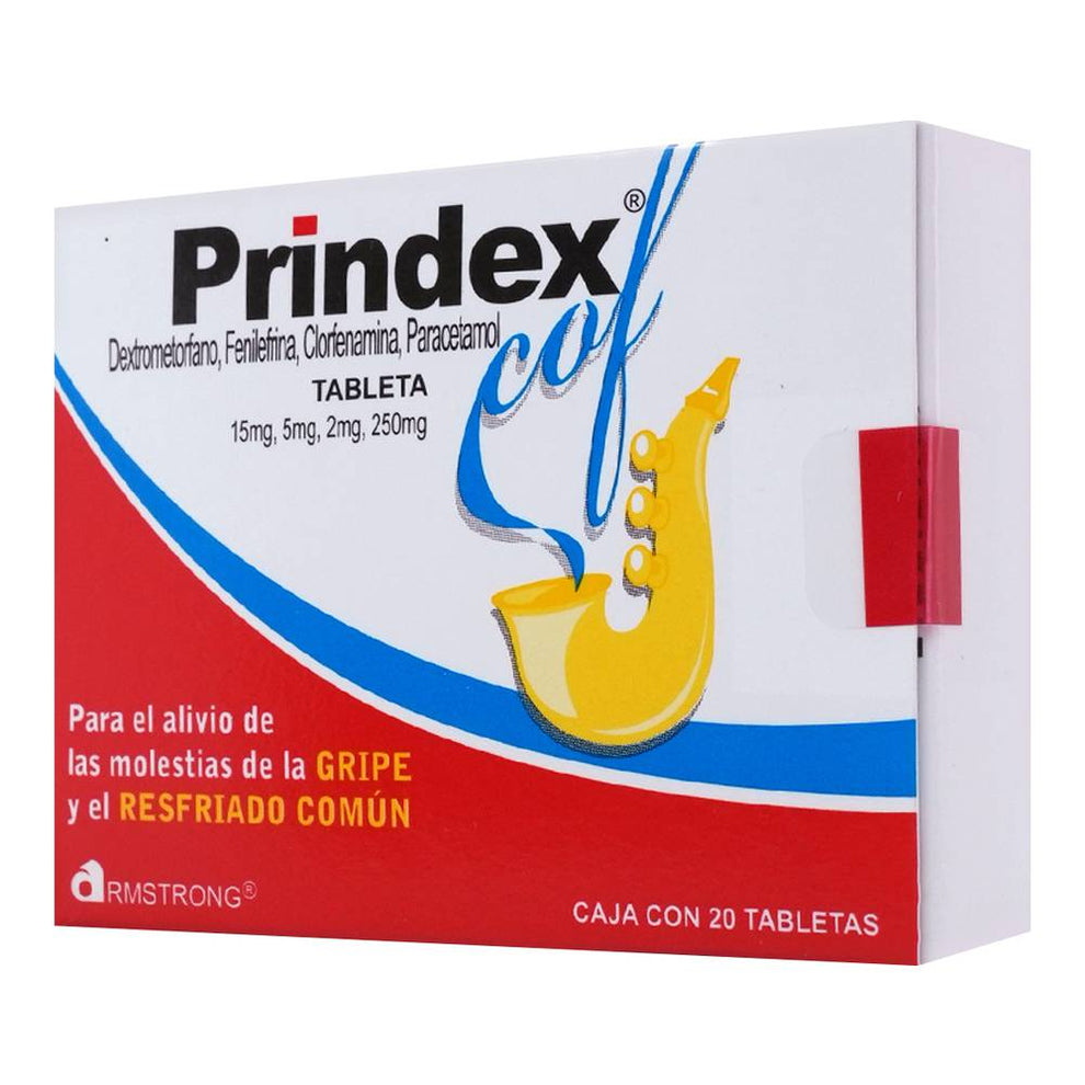 Prindex-Cof 15 / 5 / 250 Mg 20 Tabletas – Farmacia Coyoacán