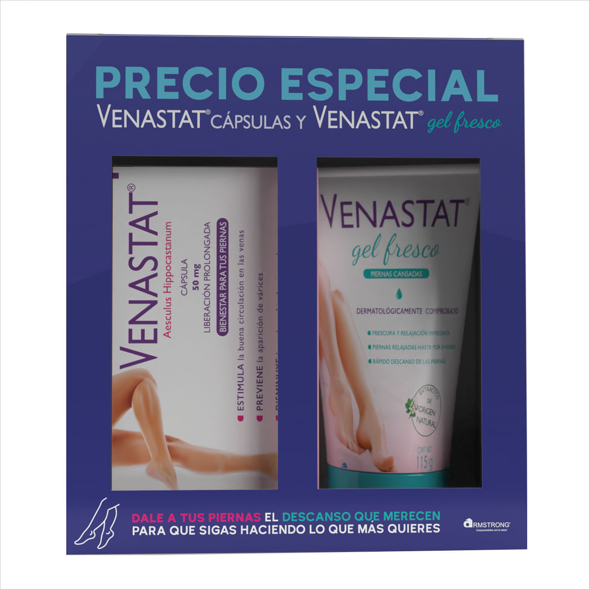 Venastat Kit Caja Con 30 Cápsulas + Gel Fresco 115 g – Farmacia Coyoacán