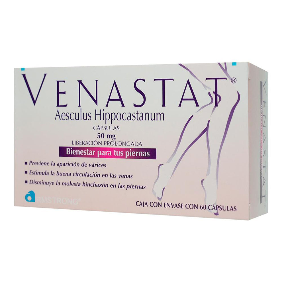 Venastat 50 Mg Liberación Prolongada 60 Cápsulas – Farmacia Coyoacán