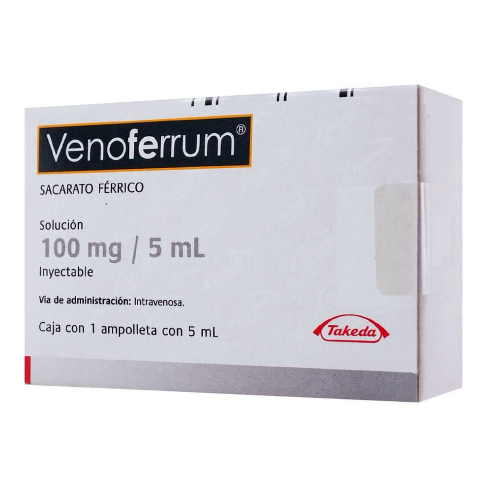Venoferrum 100 Mg Solución Inyectable Ampolleta 5 Ml – Farmacia Coyoacán