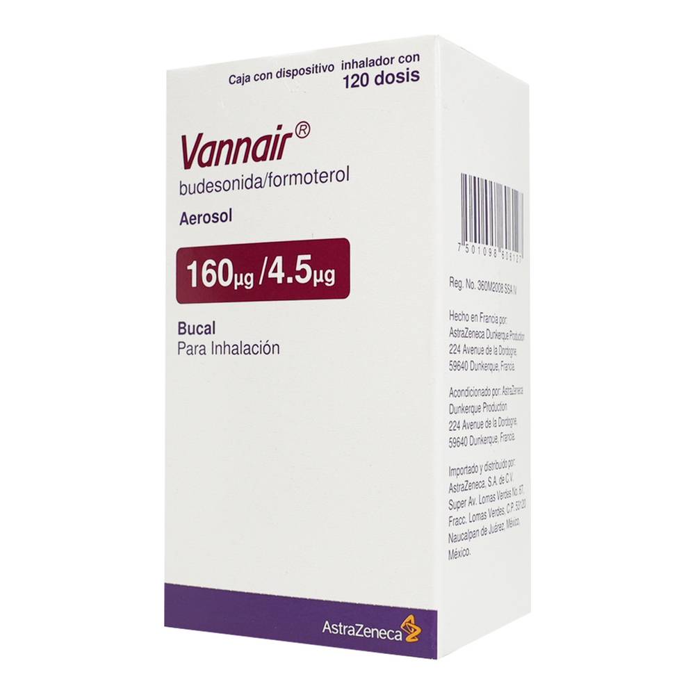 Vannair 160/4.5 Mcg Aerosol 120 Dosis – Farmacia Coyoacán