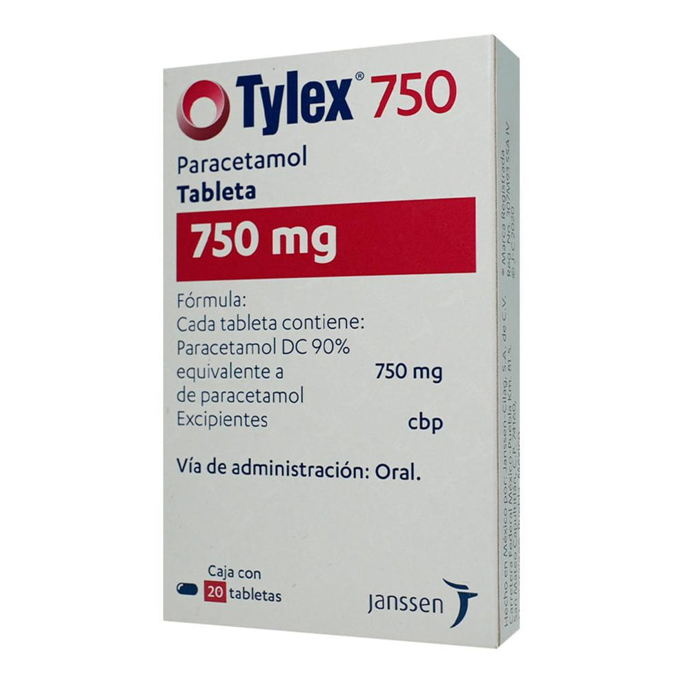 Tylex 750 Mg 20 Tabletas – Farmacia Coyoacán