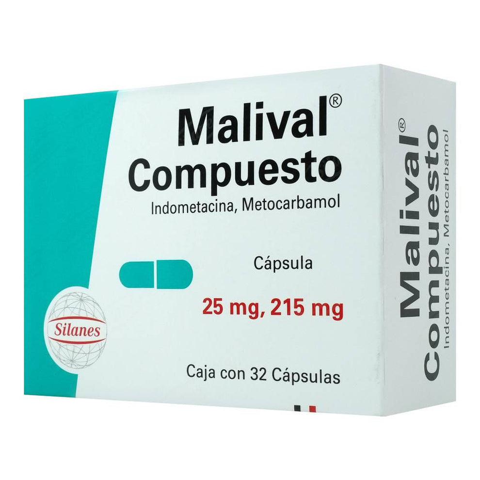 Malival Compuesto 215/25 Mg 32 Cápsulas – Farmacia Coyoacán