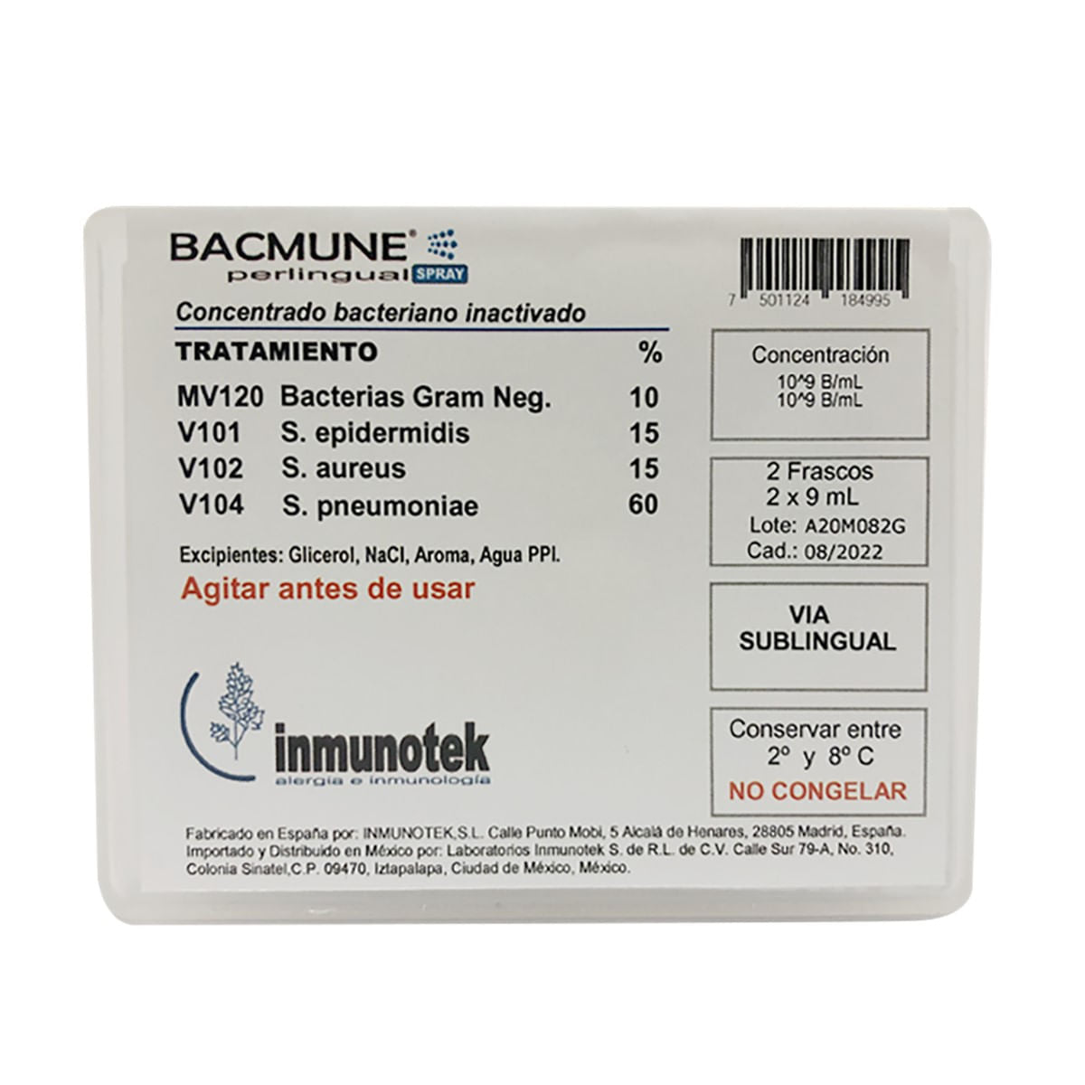 Bacmune Spray Perlingual 2 Frascos De 9 Ml – Farmacia Coyoacán
