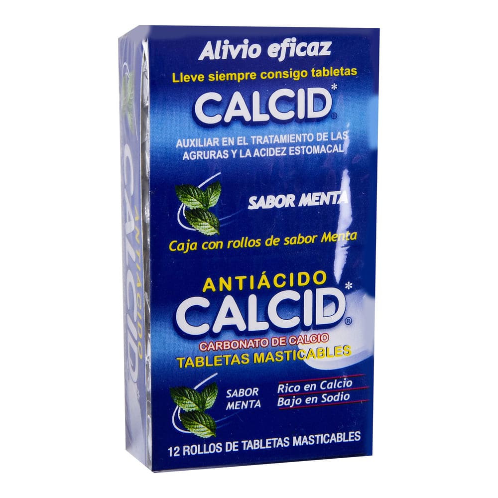 Calcid Menta 12 Tubos 12 Tabletas Cada Uno – Farmacia Coyoacán