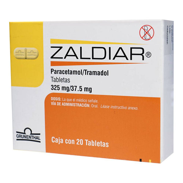 Zaldiar 37.5 / 325 Mg 20 Tabletas – Farmacia Coyoacán