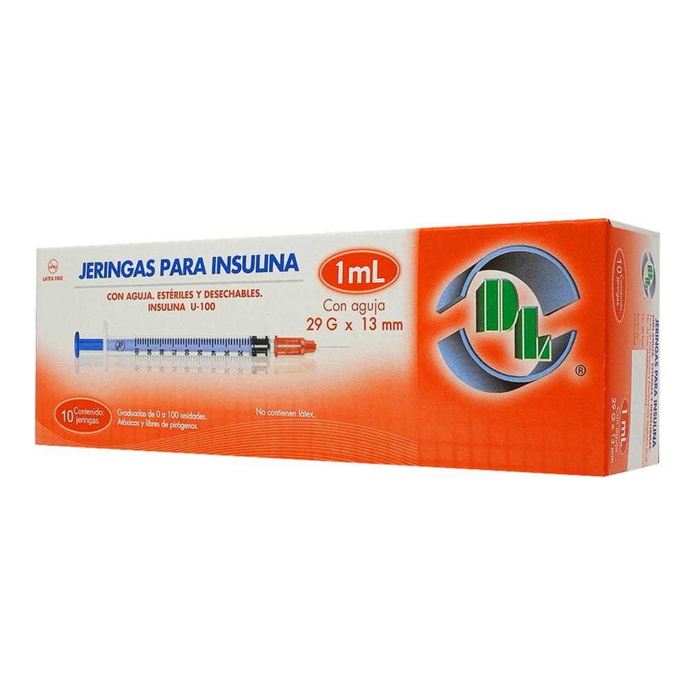 Jeringa Desechable Dl 1 Ml Insulina 29 G X 13 Mm 10 Piezas – Farmacia Coyoacán