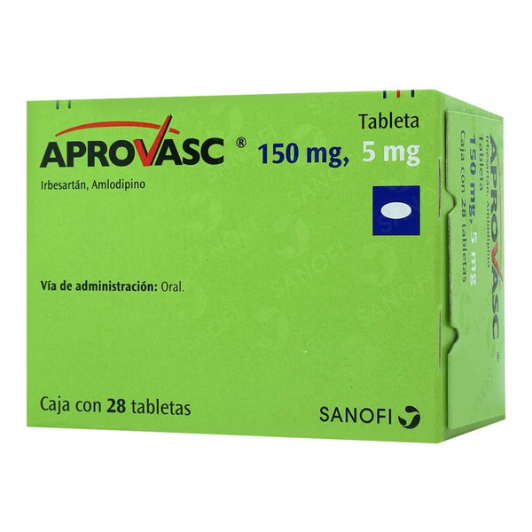 Aprovasc 150/5 Mg 28 Tabletas – Farmacia Coyoacán