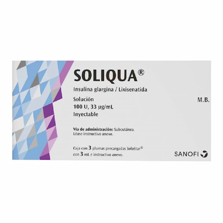 Soliqua 100 U 33 Mcg Solución Inyectable 3 Plumas Prellenadas 3 Ml ...