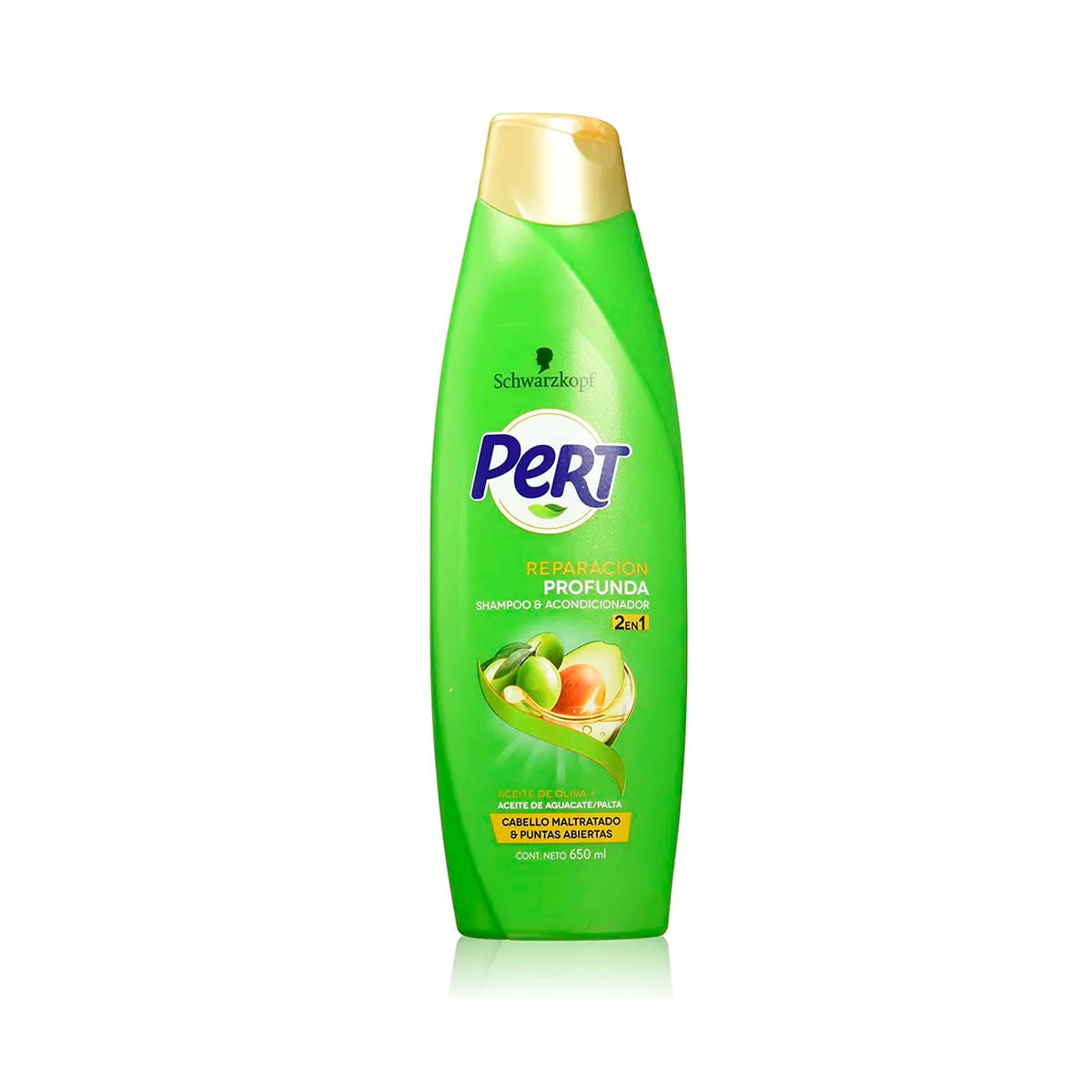 Shampoo Pert Reparación 2 En 1 Oliva Con Aceite De Aguacate 650 Ml ...