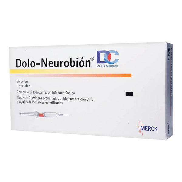 Dolo-Neurobión DC Inyectable 3 Jeringas Prellenadas Doble Cámara 3 Ml ...