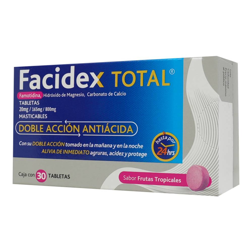 Facidex Total Frutas Tropicales Masticables 30 Tabletas – Farmacia Coyoacán