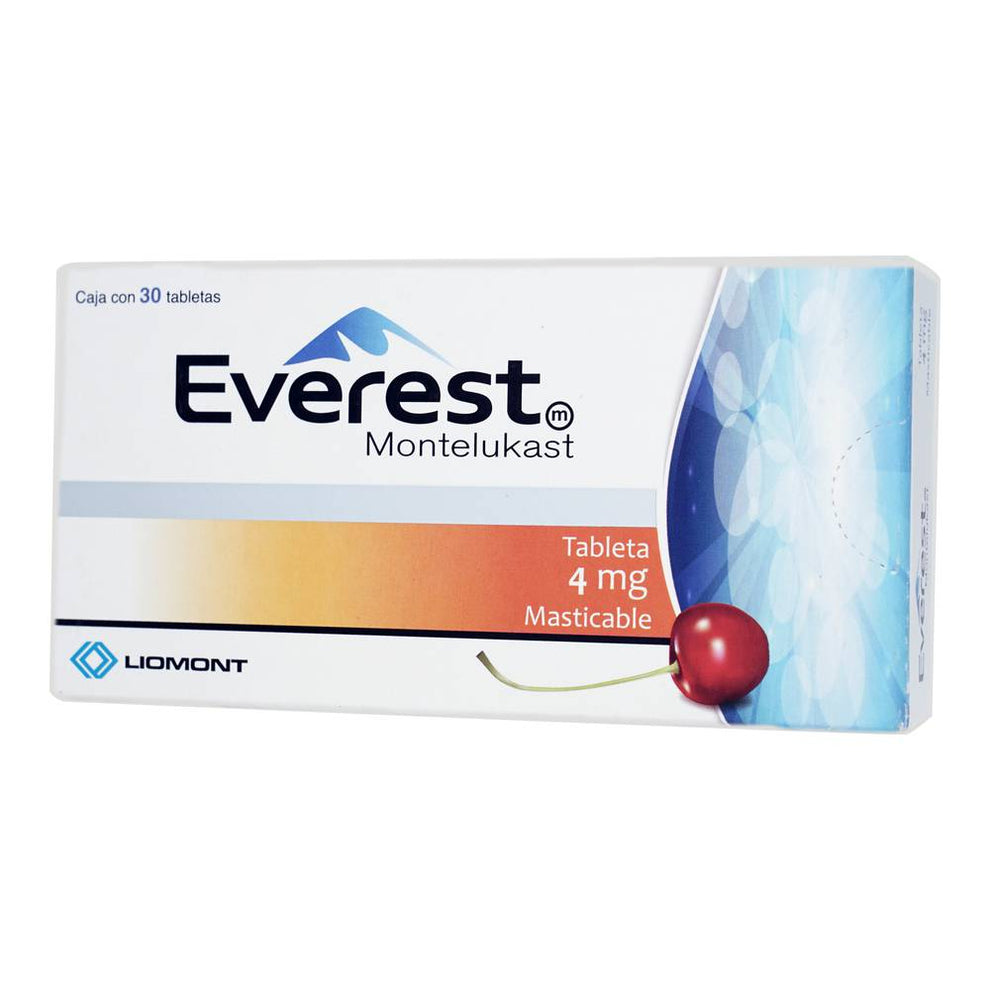 Everest Montelukast 4 Mg 30 Tabletas – Farmacia Coyoacán