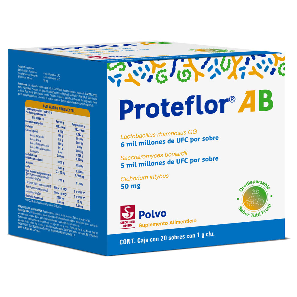 Siegfried Rhein Proteflor AB Suplemento Alimenticio Caja Con 20 Sobres – Farmacia Coyoacán