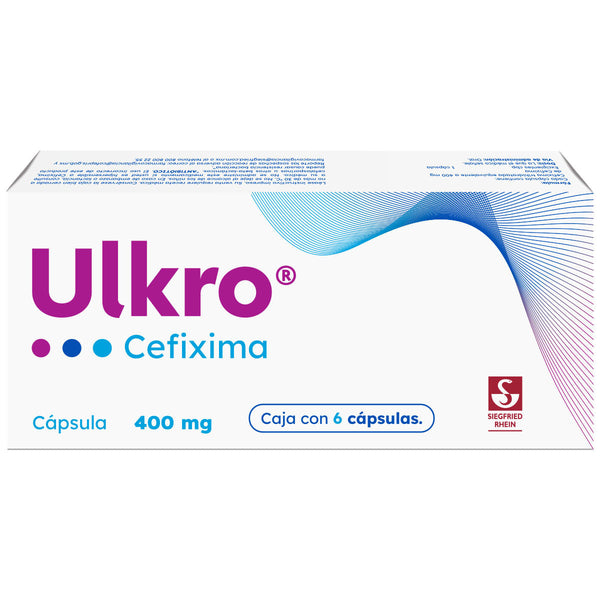 Ulkro Cefixima 400 mg Caja Con 6 Cápsulas – Farmacia Coyoacán