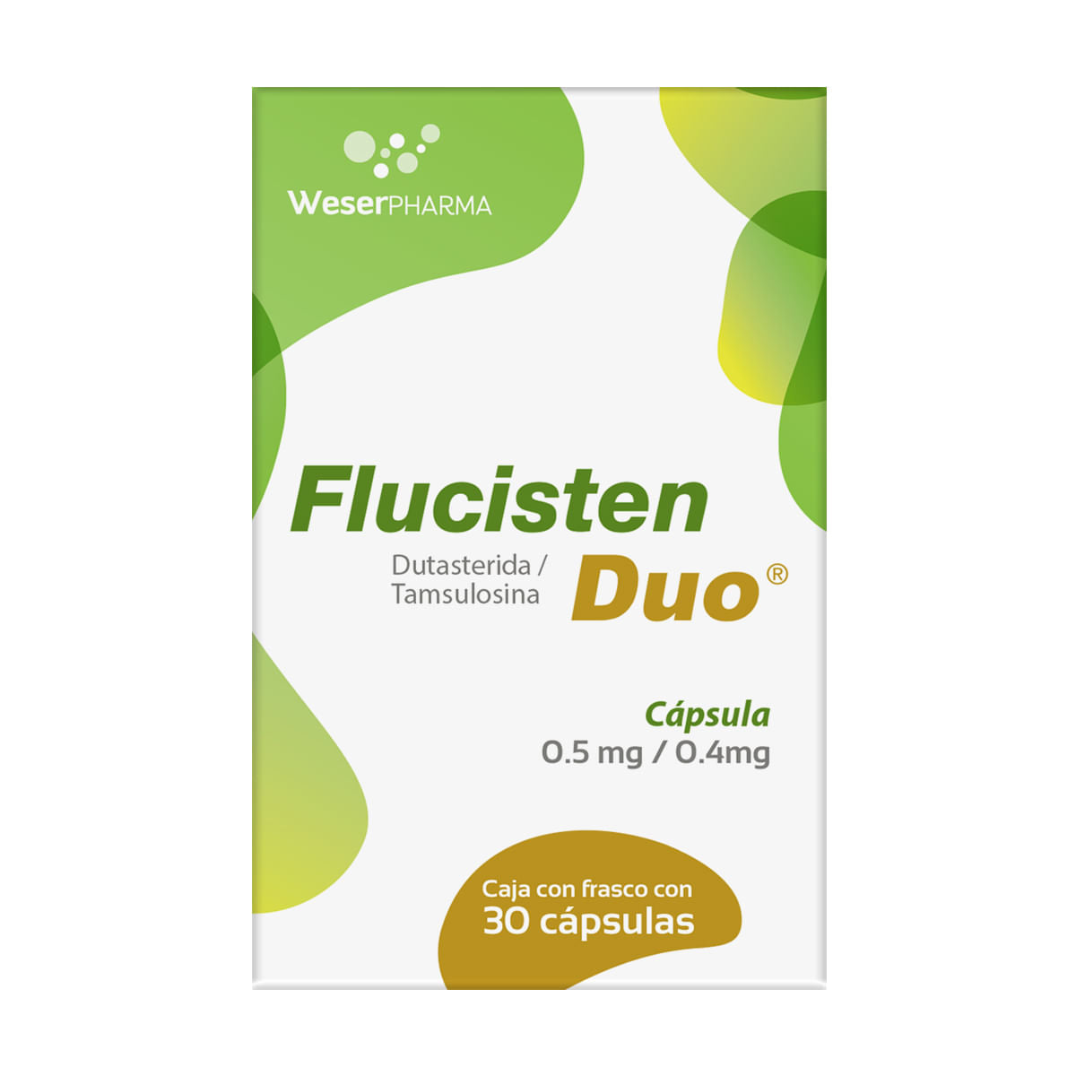 Flucisten Duo Dutasterida / Tamsulosina 0.5 mg / 0.4 mg Frasco Con 30 ...
