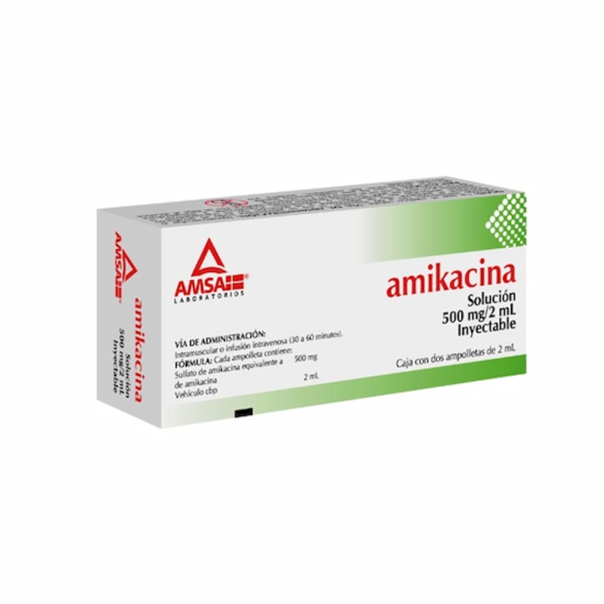 Amikacina IM 500 Mg 2 Ampolletas 2 Ml Genérico Amsa – Farmacia Coyoacán