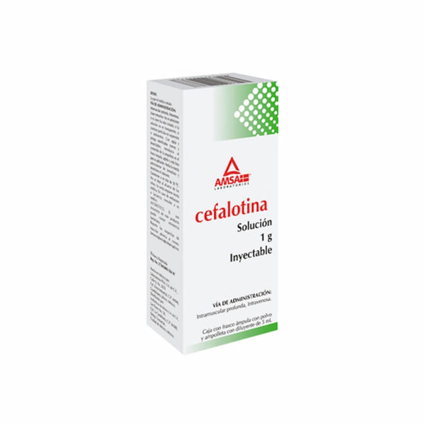 Cefalotina 1 G Solución Inyectable Frasco Ámpula 5 Ml Genérico Amsa ...