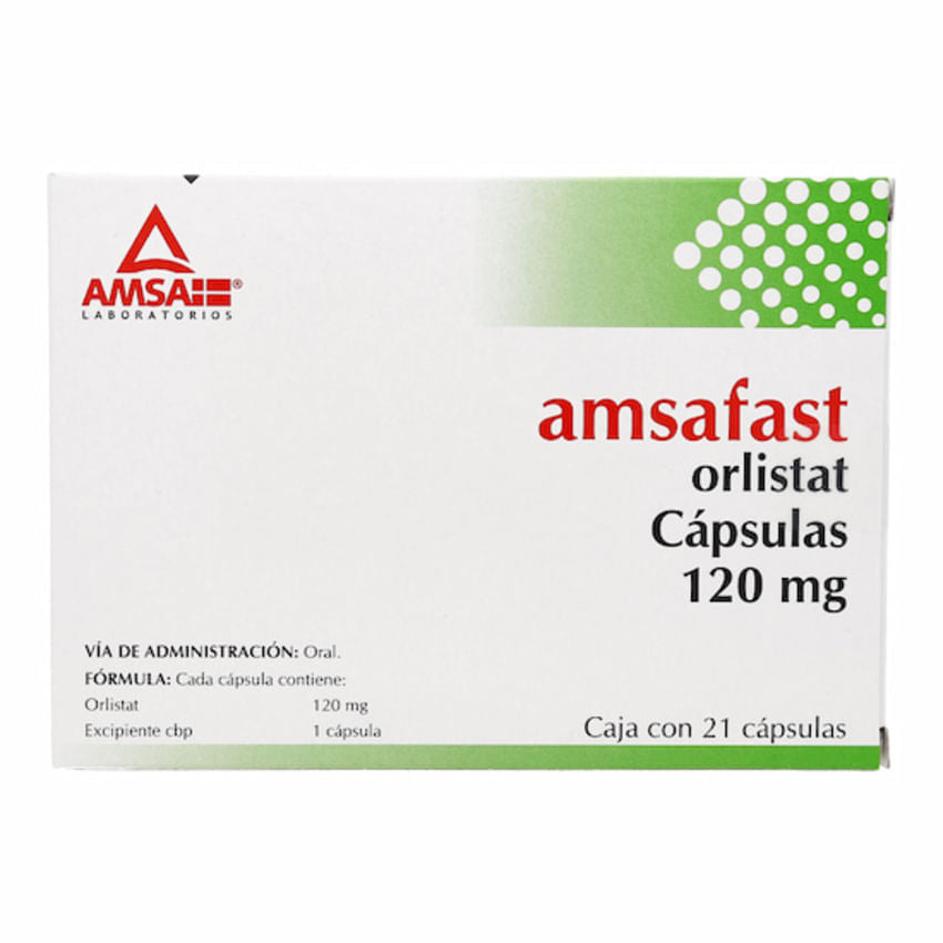 Amsafast Orlistat 120 Mg 21 Cápsulas Genérico Amsa – Farmacia Coyoacán