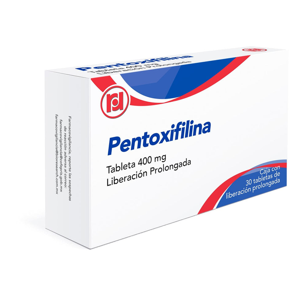Pentoxifilina 400 Mg Caja Con 30 Tabletas – Farmacia Coyoacán