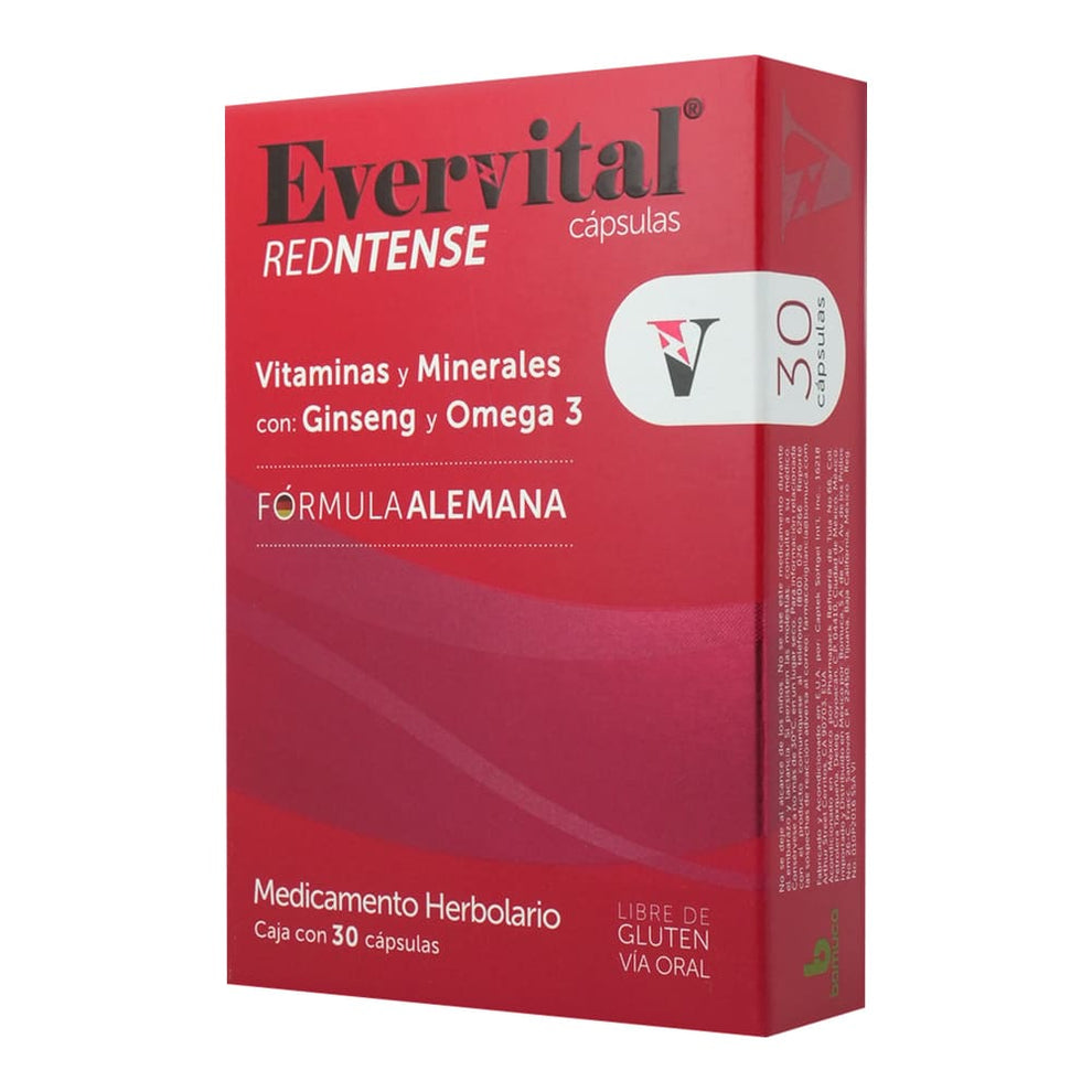 Evervital Vitaminas Minerales 30 Cápsulas – Farmacia Coyoacán