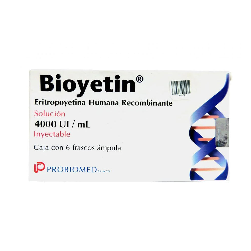 Bioyetin 4000 UI Solución Inyectable 6 Frascos Ámpula 1 Ml – Farmacia ...