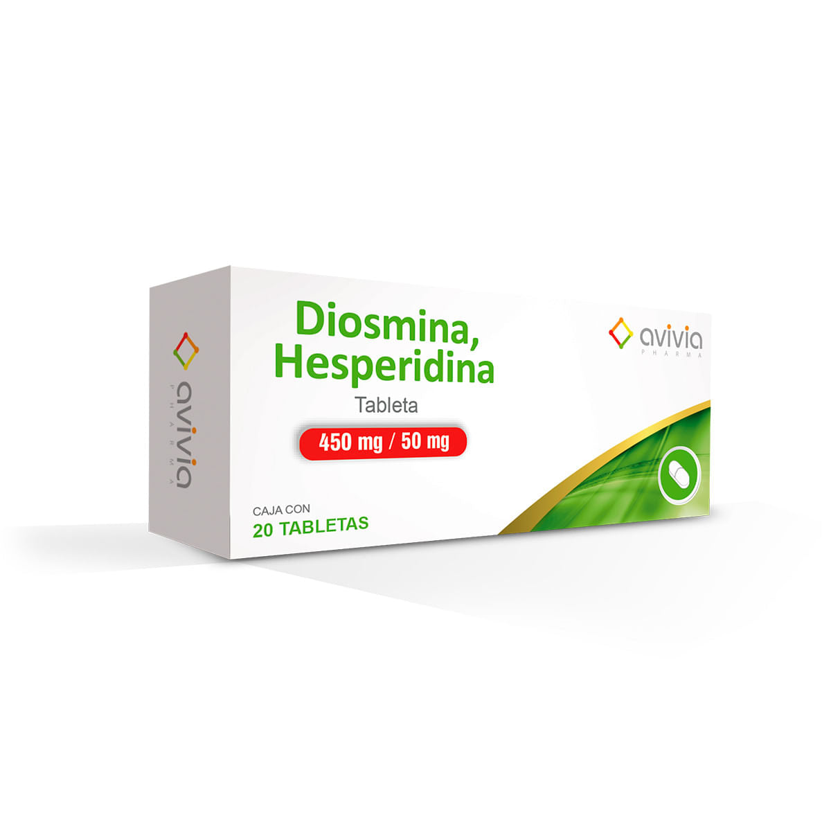 Diosmina/Hesperidina 450/50 Mg 20 Tabletas Genérico Avivia – Farmacia ...