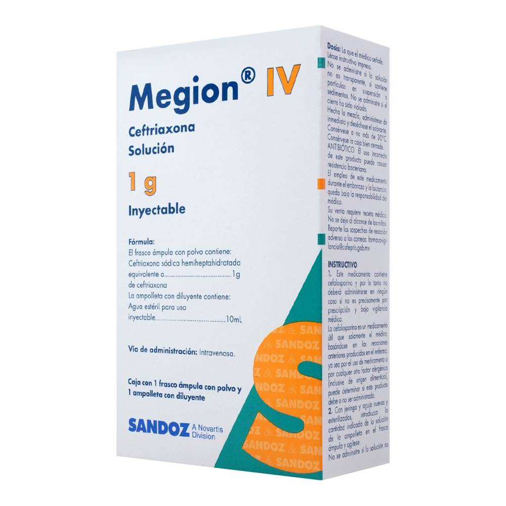 Megion 1 G Frasco Ámpula 10 Ml – Farmacia Coyoacán