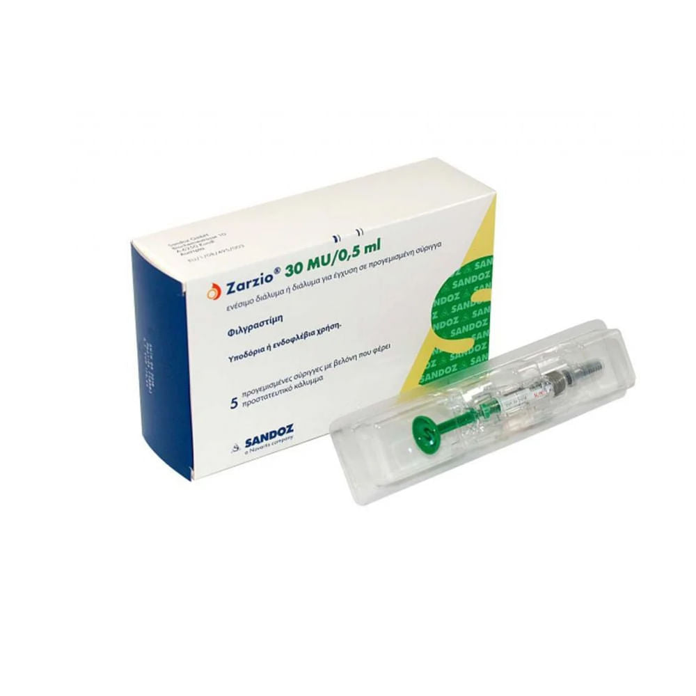 Zarzio 30 Mu 0.5 Ml Solución Inyectable 5 Jeringas Prellenadas ...