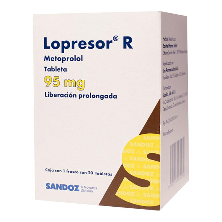 Lopresor R 95 Mg 20 Tabletas – Farmacia Coyoacán