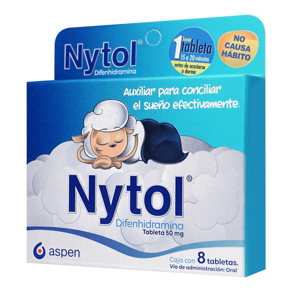 Nytol 50 Mg 8 Tabletas – Farmacia Coyoacán