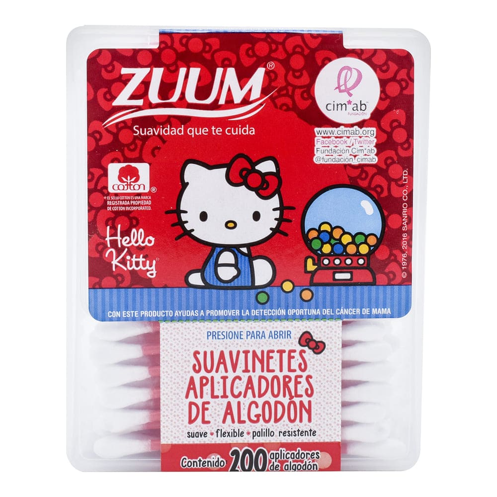 Aplicador Algodón Zuum Hello Kit 200 Piezas – Farmacia Coyoacán