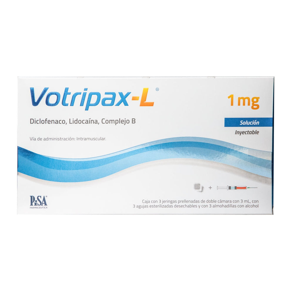 Votripax-L Diclofenaco, Lidocaína, Complejo B 1 mg Solución Inyectable ...