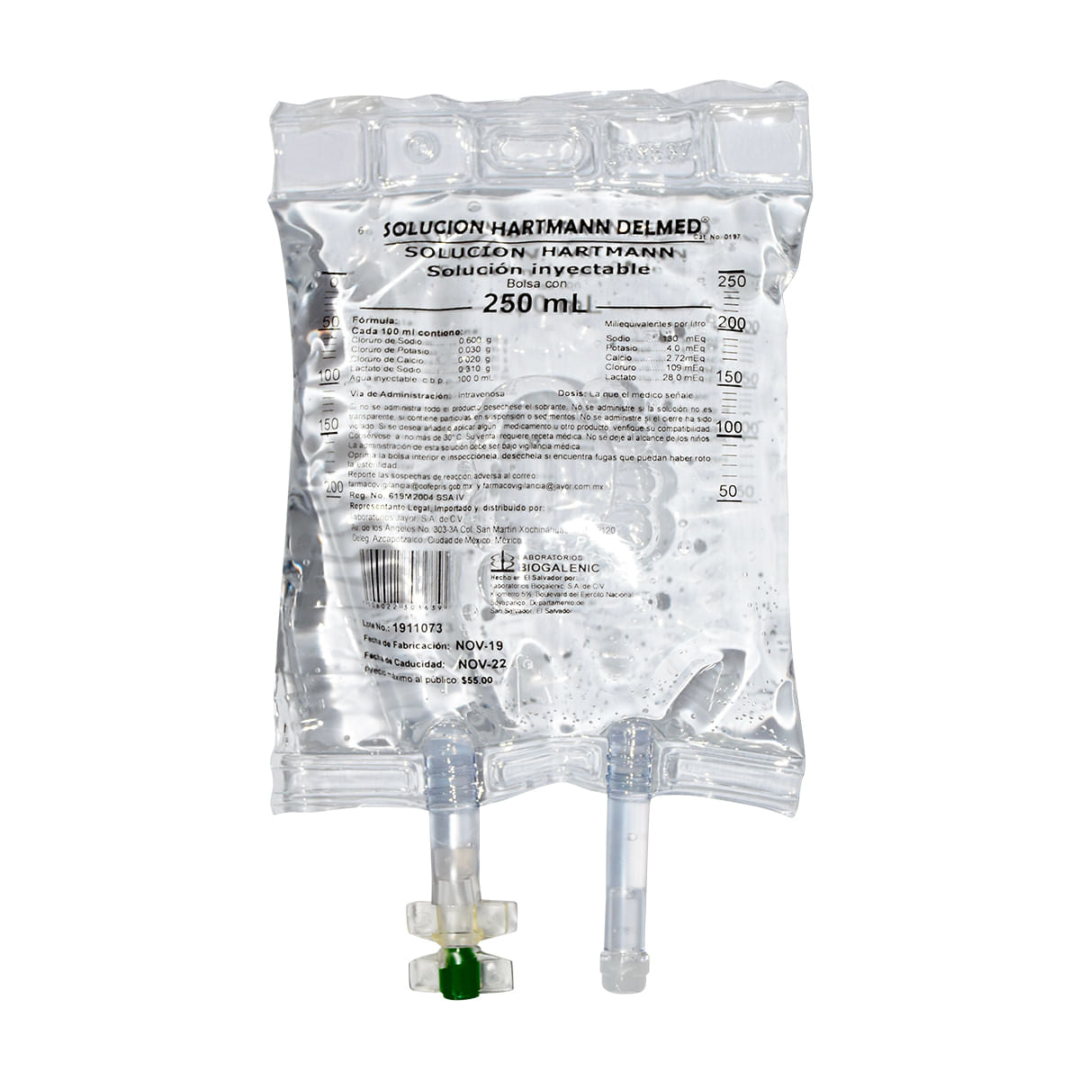 Solución Hartmann 250 Ml Genérico Jayor – Farmacia Coyoacán